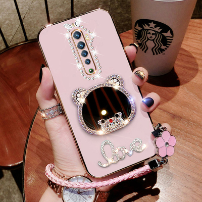 opporeno2硅胶镜面镶钻新款