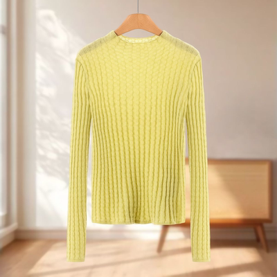 专柜698 6%羊驼毛【TH】冬装 含绵羊毛打底针织衫暖糯薄毛衣131