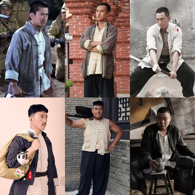 土八路农民百姓棉麻演出影视古装