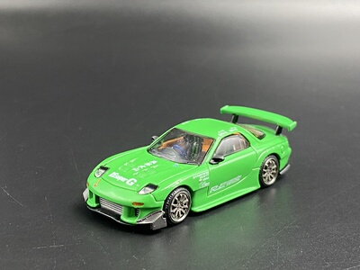 POPRACE 1:64 马自达 RX7 雨宫 SGT 台湾限定 合金汽车模型 散瑕