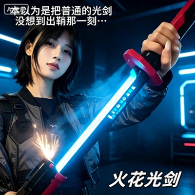 流光火花战刀火雾光刀炫酷喷雾发
