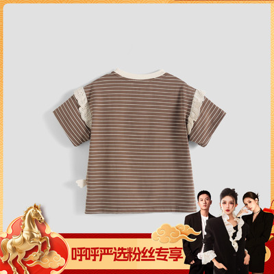 【呼呼专享】男生女生女小童经典条纹短袖T恤NJTCJ24725*