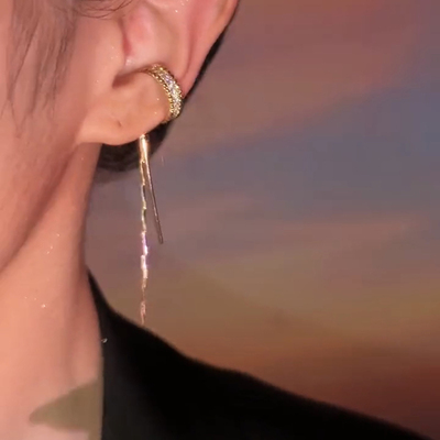 高级感锆石耳骨夹无耳洞耳饰女