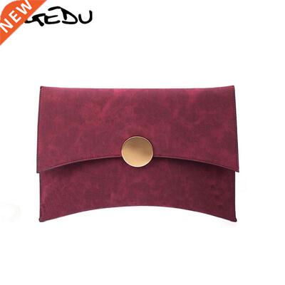 NIGEDU Design Women Clutch Bag Faux Suede Ladies Shoulder B
