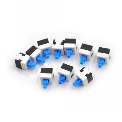 10PCS 6 Pin  8 * 8 latching switch Button switch double row