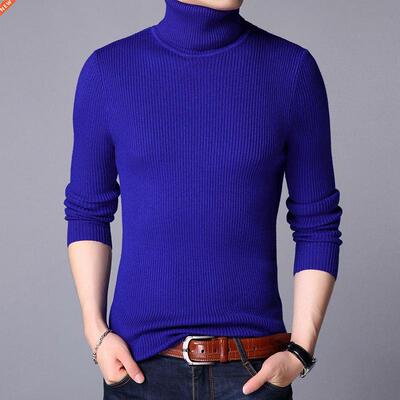 2022 Men Brand High Neck Knitted Pullover Bottoming Shirt Ne
