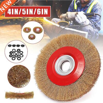 4/5/6 Inch Steel Flat Wire Brush Wheel Polishing Sanding Whe