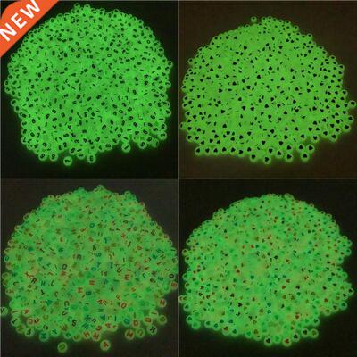 100pcs/Lot 7mm Luminous Letter Beads Alphabet Acrylic Spaced