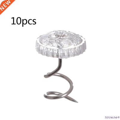 10PCS Clear Heads Twist Pins for Upholstery and fixed Blanke