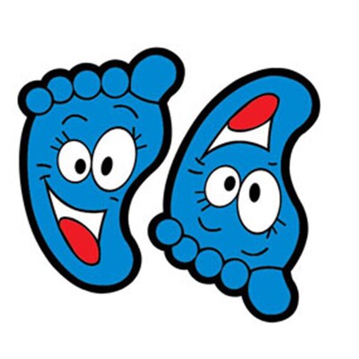 Little Foot Print Wall Stickers Self-adhesive Removable Bedr