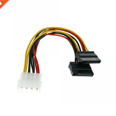 2pcs/lot ST Power Cble Splitter 4 Pin To Seril 15 Pin Y