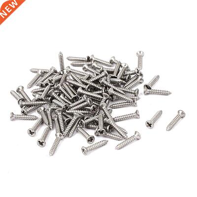 100 Pcs M1.4 x 8mm Cross Head Countersunk Self Tapping Screw