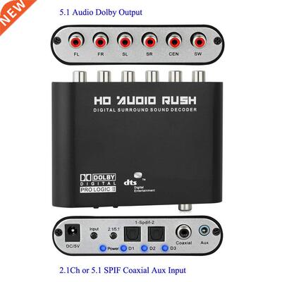 Digital 5.1 EU Audio Decoder Dolby Dts/Ac-3 Optical To 5.1-C