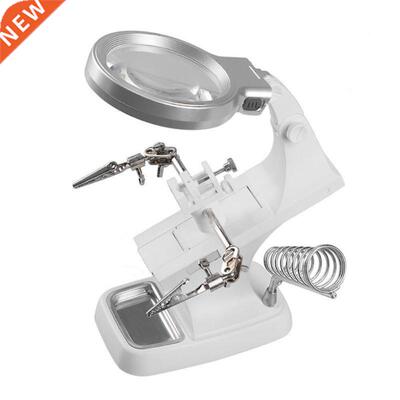 3X 4.5X Welding LED Loupe Magnifier Magnifying Glass Alligat