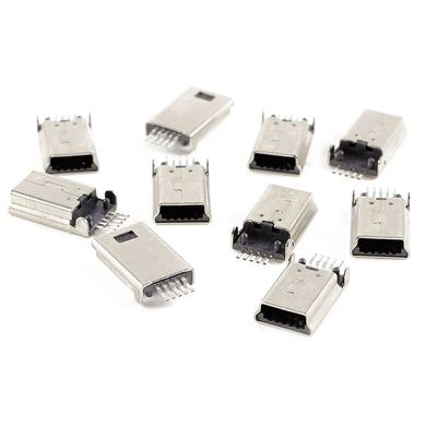10pcs Mini USB Type B Male 180 Degree 5 Pin SMD SMT for Sold