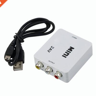 to RCA to AV 1080P 3RCA CVBS Vdeo Box audo Converter For