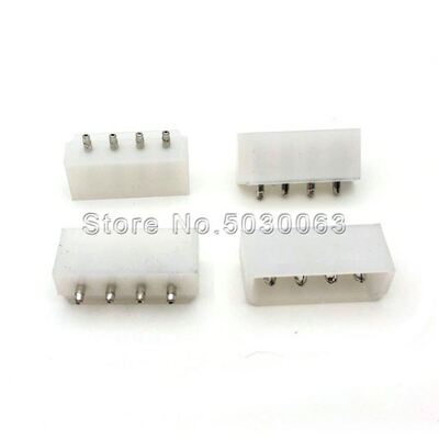 Large 4P 5.08mm spacing power connector 180° straight ne