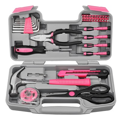 39PCS Hand Tool Set DIY Home Measuring Tape Pliers Tool Kit