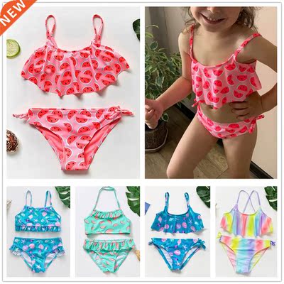1~14Y Girls Swimsuit High quality Girls swimwear Two pieces