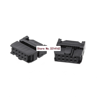 10Pcs FC-10P 2x5Pin Row Pitch 2.54mm IDC Socket Connector Fe