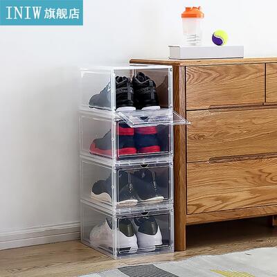 Shoe Storage Box Home Hallway Stackable PP Shoe Organizer Ca