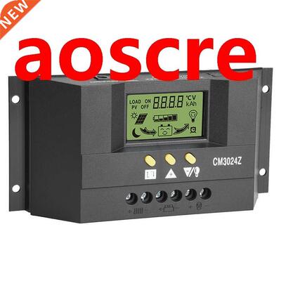 30A PWM Solar Charge Controller 12V 24V LCD Display Intellig