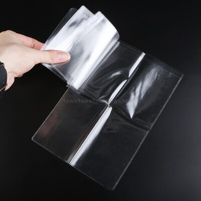12x9cm PVC Transparent Auto Documents Cover Russian Driver's