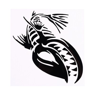 YATERKU 15 x 14 cm fish bone animal pattern Funny Personalit