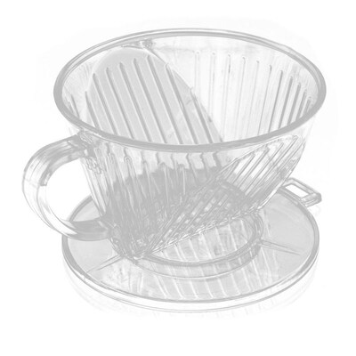 Clear Coffee Filter Cup Cone Maker Brewer Holder Plastic Reu