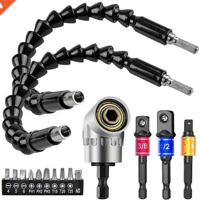 16Pcs/set Flexible Shaft Hex Shank Drill Nut Driver Bit +Uni