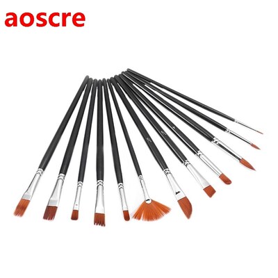 12 Pcs Acrylic Paint Brushes Set Artist Paint Brushes Paint