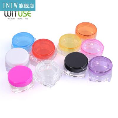 10 Pcs Transparent Small Square Bottle 3g 5g Cosmetic Empty
