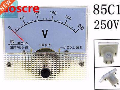 1PCS 85C1 250V Analogue DC Voltage Needle Panel Meter Voltme