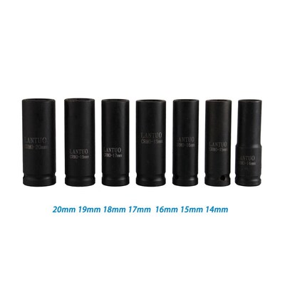 8-32mm 19Pcs 1/2 Inch Sqaure Drive Hex Hole Black Socket Set