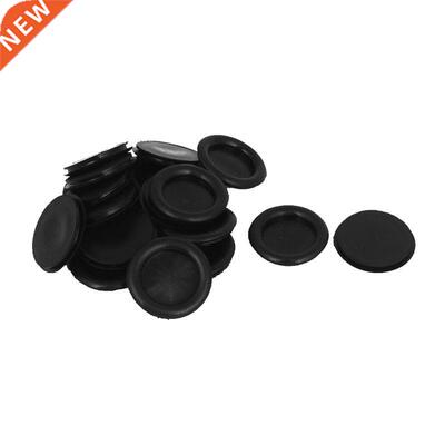 20pcs Black Rubber Closed Blind Blanking Hole Wire Cable Gro