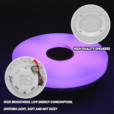 200W Mordern RGB LED Ceiling Light WiFi APP bluetooth Music