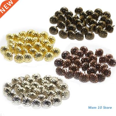 100 Pieces Antique Decorative Tacks with Chrysanthemum Patte