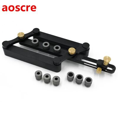 Adjustable Doweling Jig Kit Self-centering Position Drill Gu