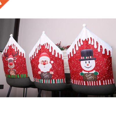 1 PCS Chrimas Cloth Chair Cover Santa Claus Covers Merry C