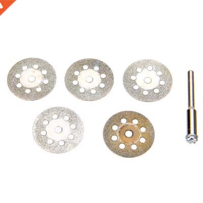 6pcs Silver Diamond Coating Cut Off Wheel Disc 22mm + Mandre