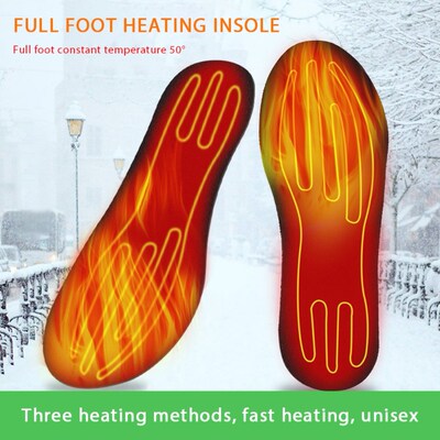 USB Electric Heated Insoles Women Men Heated Shoe Insoles