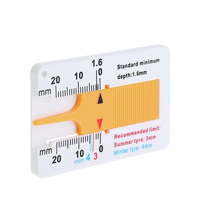 1Pc New Tyre Tread Depth Gauge Car Motorcycle Trailer Van Wh