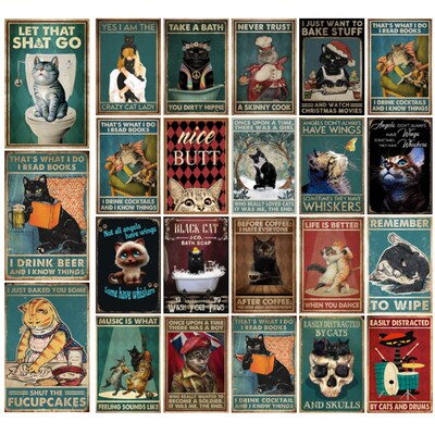 [ Kelly66 ] Pet Cats Remember To Wipe I Do What Want Vintage