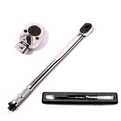 Quality Mechanical preset Torque wrench 28-210NM 1/2 Square