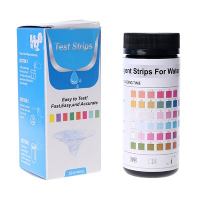 50pcs/100pcs Water Test Strips 6in1 pH Nitrite Alkalinity Ch
