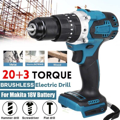 Drillpro 3 in 1 Brushless Cordless Electric Impact Drill Ham