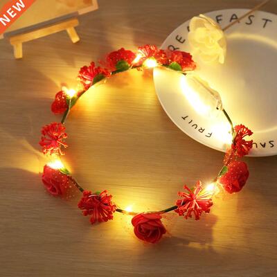 LED lghts glowng wreaths take pctures brde weddng headd