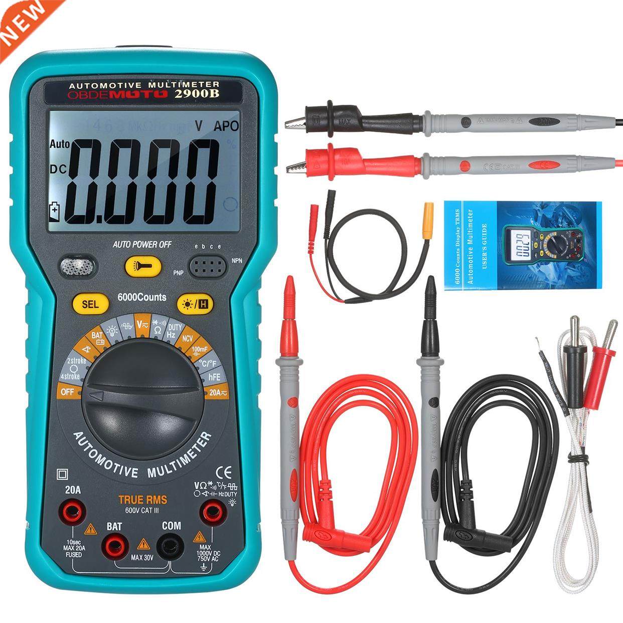 Professional Automotive Digital Multimeter Tester 6000 Count_虎窝淘
