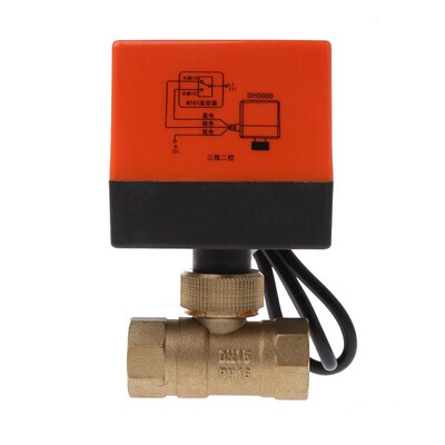 Electric Motorized Brass Ball Valve DN15 AC 220V 2 Way 3-Wir