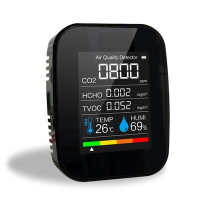Multifunctional 5 in1 CO2 Meter Digital Temperature Humidity